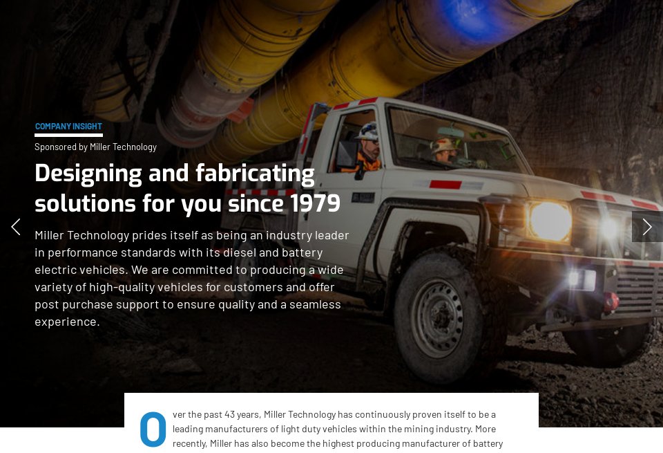 Miller Technology Company Insight - Mine Australia | Issue 25 | September 2022