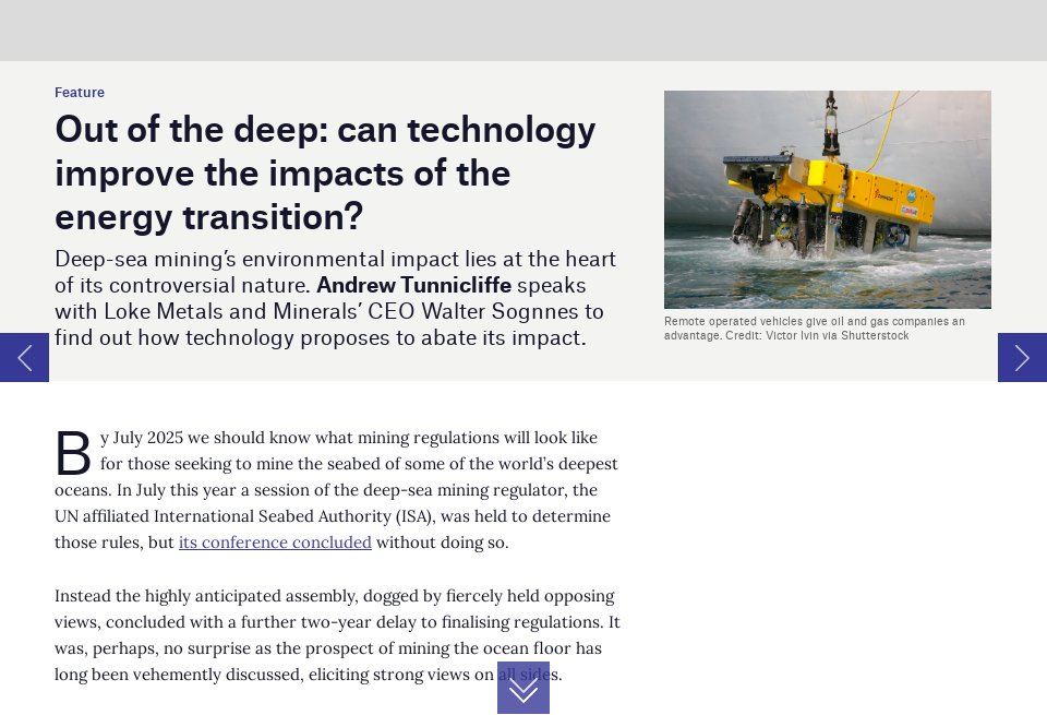 Can technology improve the impacts of deep-sea mining? - Mine Australia ...