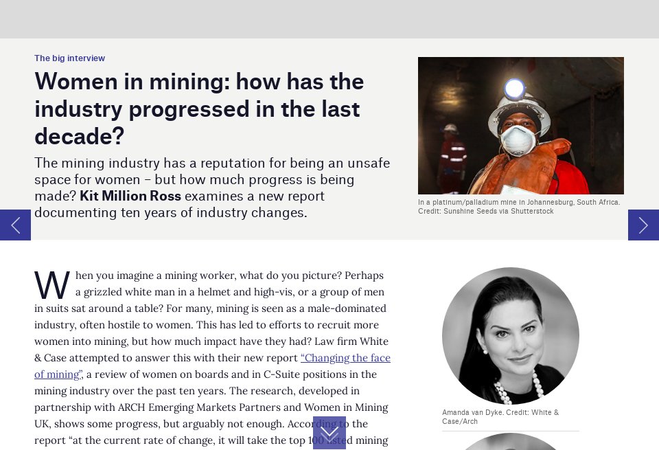 Women in mining: how has the industry progressed in the last decade? - Mine Australia | Issue 35 ...
