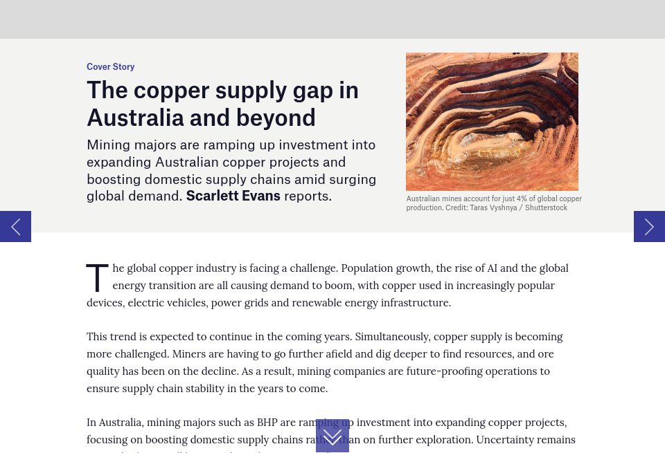 The copper supply gap in Australia and beyond - Mine Australia | Issue 47 | September 2024