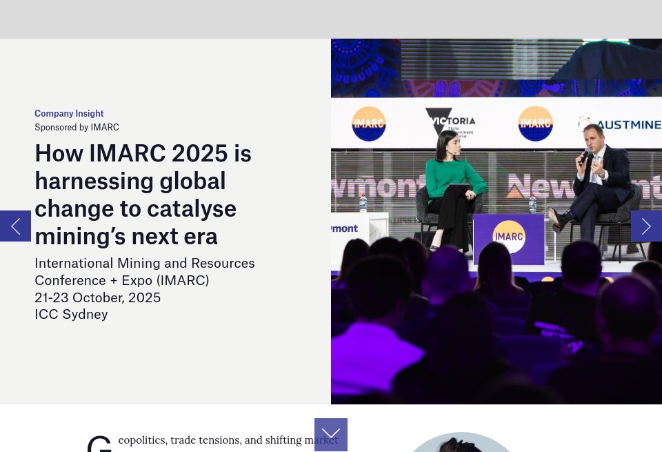 IMARC Company Insight - Mine Australia | Issue 59 | September 2025
