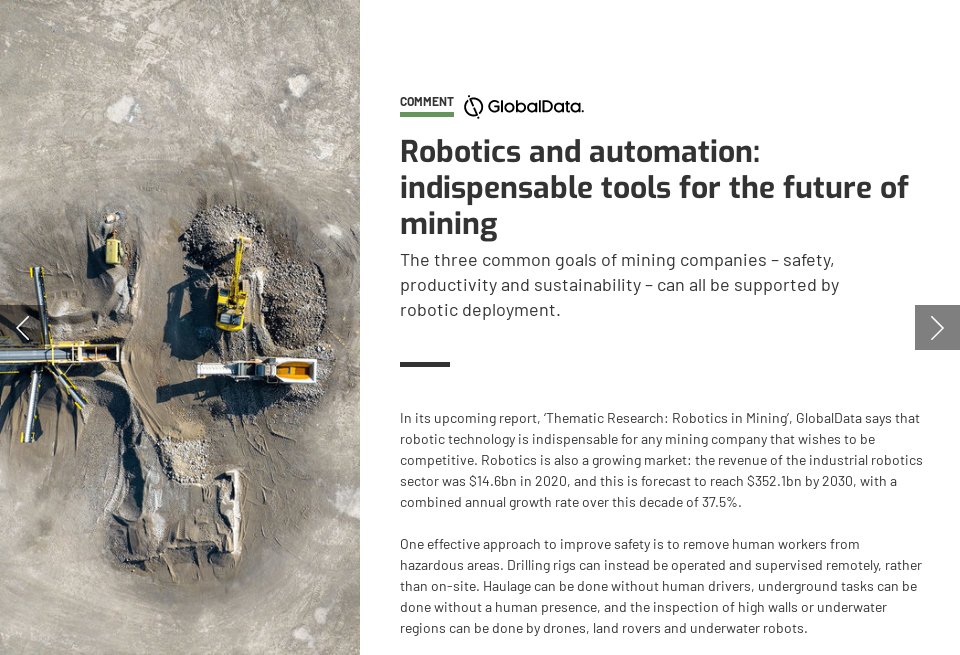 Robotics and automation: indispensable tools for the future of mining ...