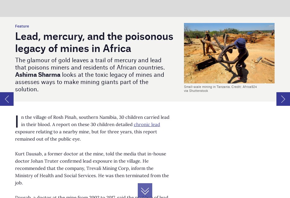 Lead, mercury, and the poisonous legacy of mines in Africa - Mine ...