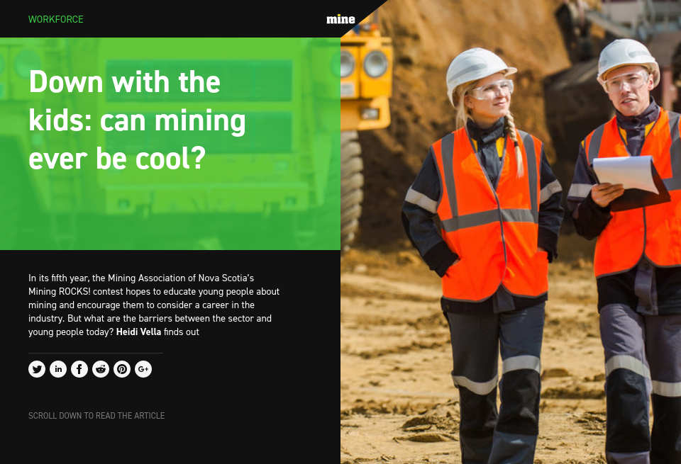 Down with the kids: can mining ever be cool? - Mine Magazine | Issue 77 ...