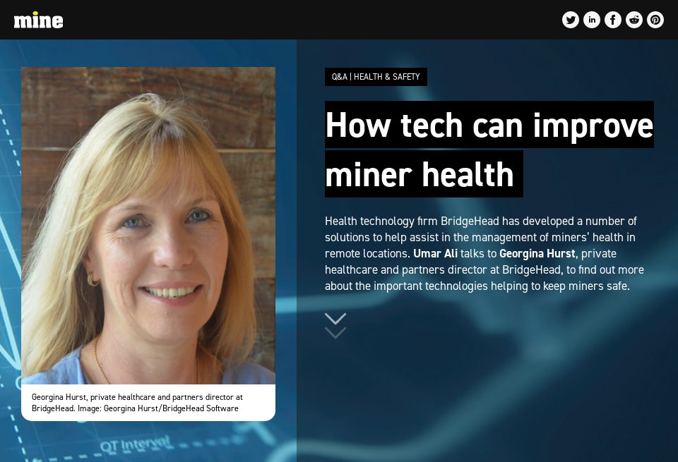 How tech can improve miner health - Mine | Issue 89 | February 2020