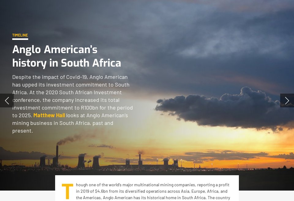 Anglo American’s history in South Africa - Mine | Issue 101 | February 2021