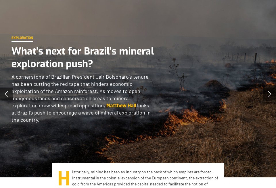 What’s next for Brazil’s mineral exploration push? - Mine | Issue 101 ...