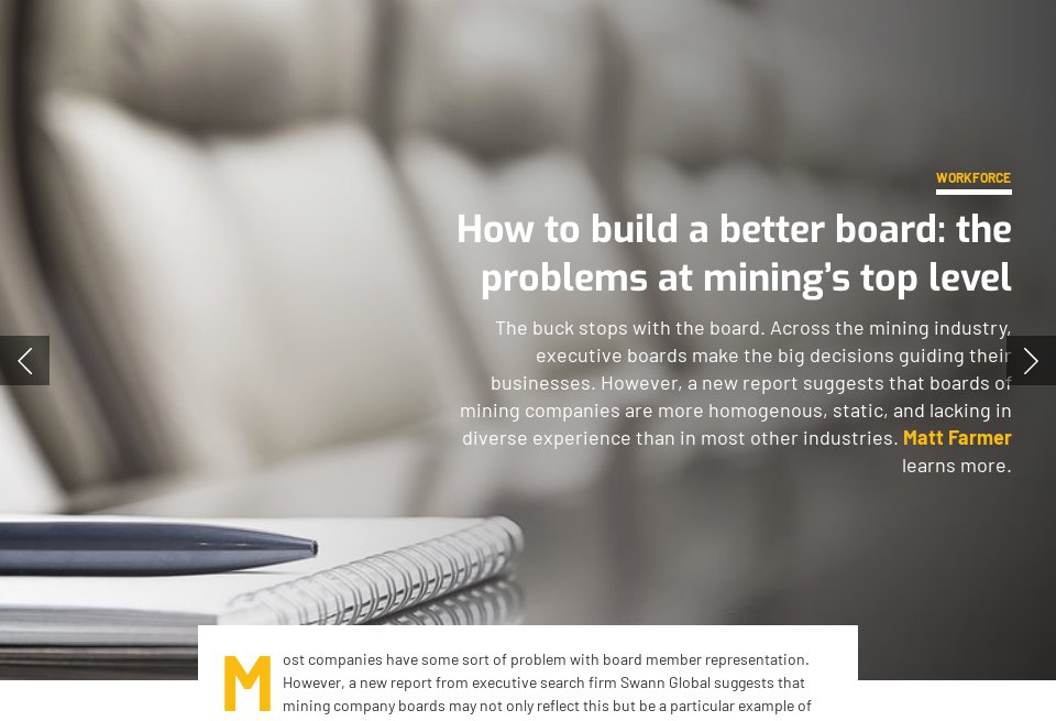 How to build a better board: the problems at mining’s top level - Mine ...