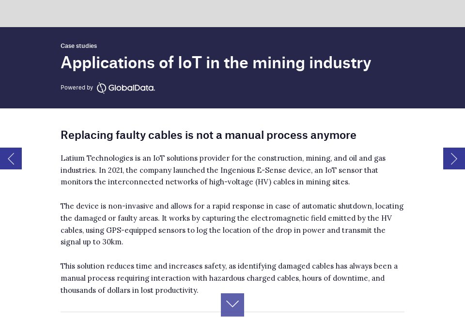 Applications Of Iot In The Mining Industry Mine Issue 137