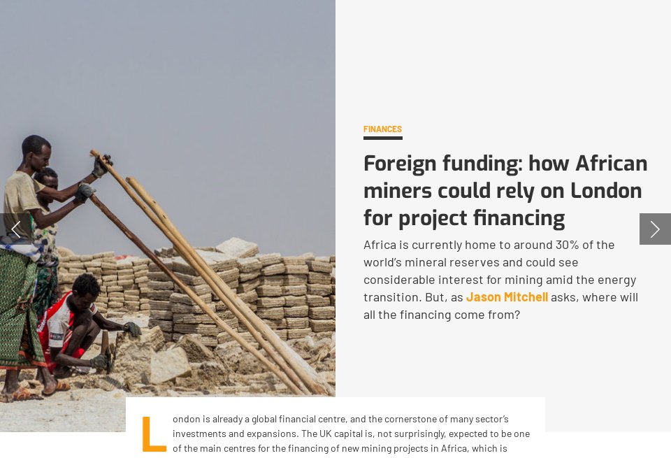 Foreign funding: how African miners could rely on London for project ...