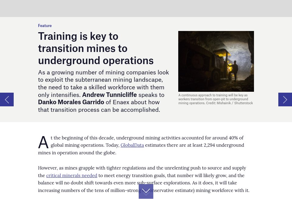 Training is key to transition mines to underground operations - Mine ...