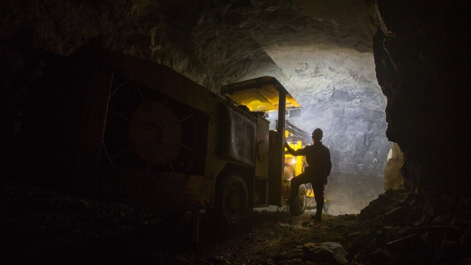 working underground mine