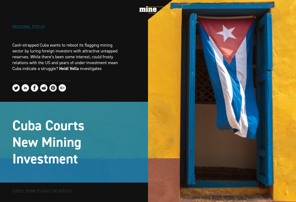 Cuba Courts New Mining Investment - Mine Magazine | Issue 70 | July 2018