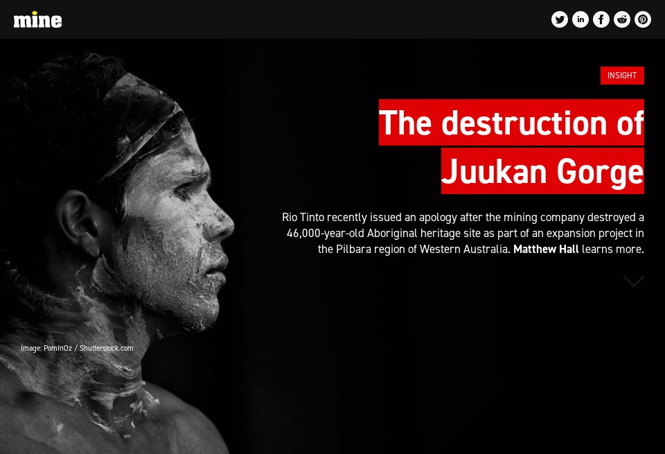 The destruction of Juukan Gorge - Mine | Issue 94 | July 2020