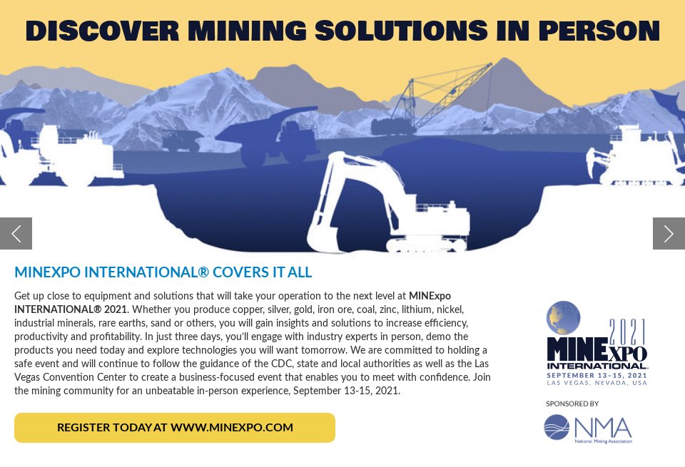 MINExpo 2021 - Mine | Issue 106 | July 2021