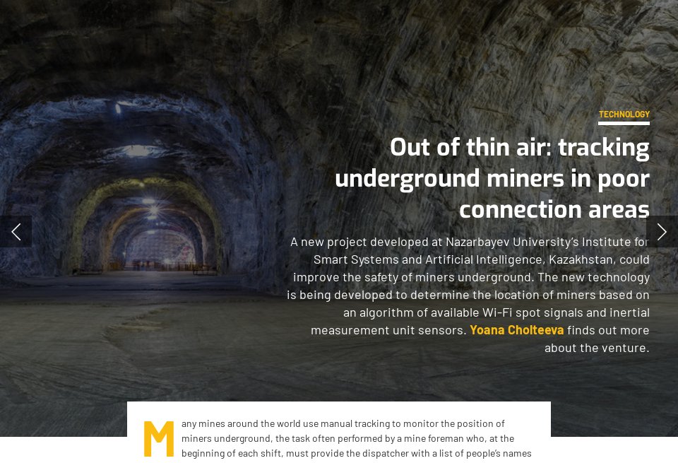 Out of thin air: tracking underground miners in poor connection areas ...