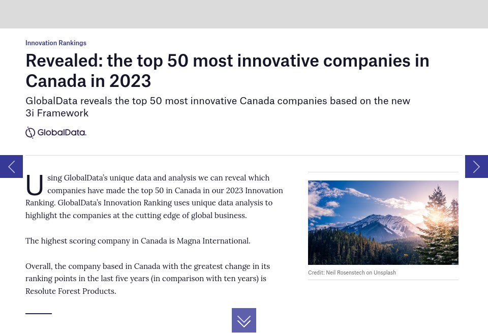 Innovation Rankings - Mine | Issue 142 | July 2024