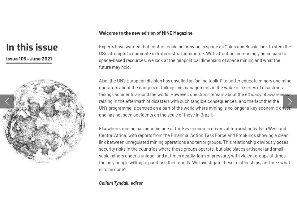 Contents - Mine | Issue 105 | June 2021