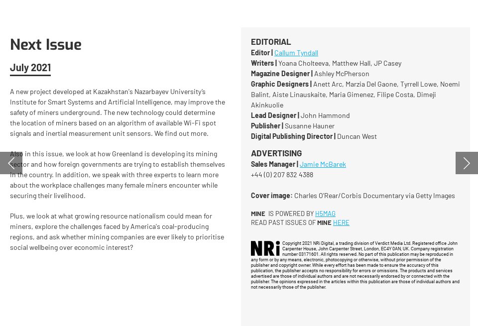 Next issue - Mine | Issue 105 | June 2021