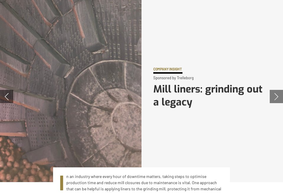 Trelleborg Company Insight - Mine | Issue 117 | June 2022