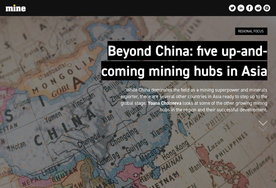 Beyond China: five up-and-coming mining hubs in Asia - Mine | Issue 90 ...