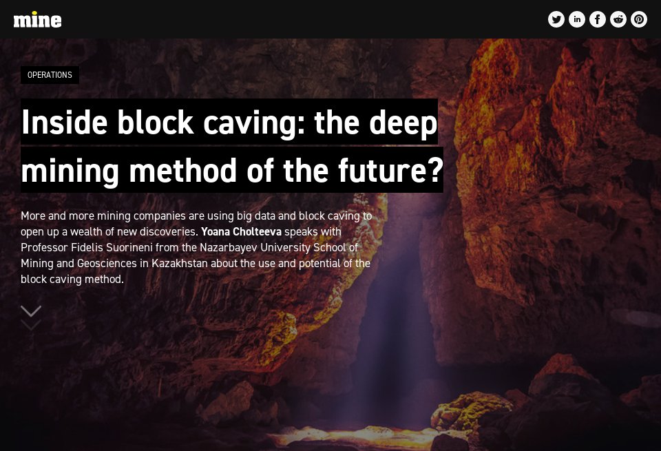 Inside block caving: the deep mining method of the future? - Mine ...