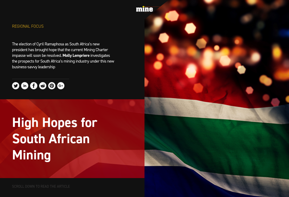 High Hopes for South African Mining - Mine Magazine | Issue 68 | May 2018