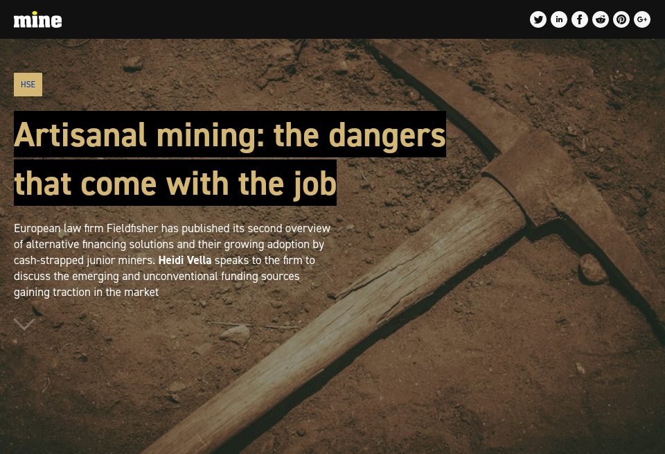 Artisanal mining: the dangers that come with the job - Mine Magazine ...