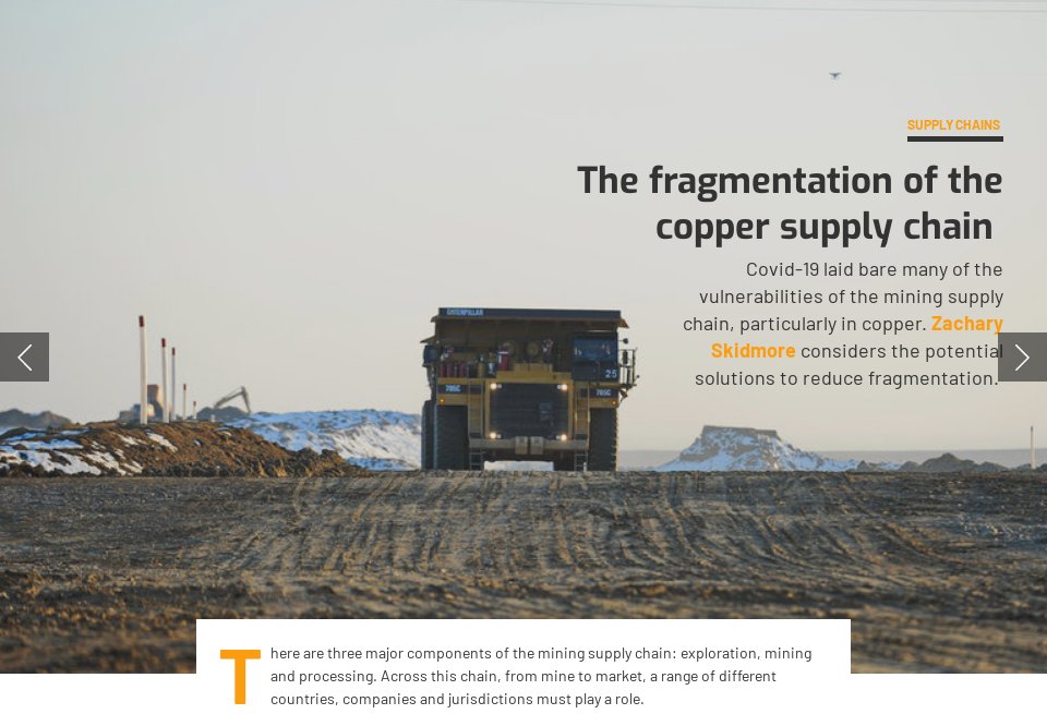 The fragmentation of the copper supply chain - Mine | Issue 116 | May 2022