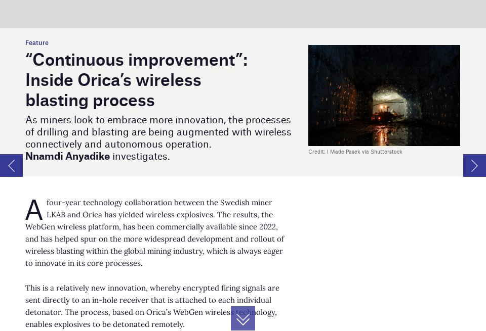 “Continuous improvement”: Inside Orica’s wireless blasting process - Mine | Issue 128 | May 2023