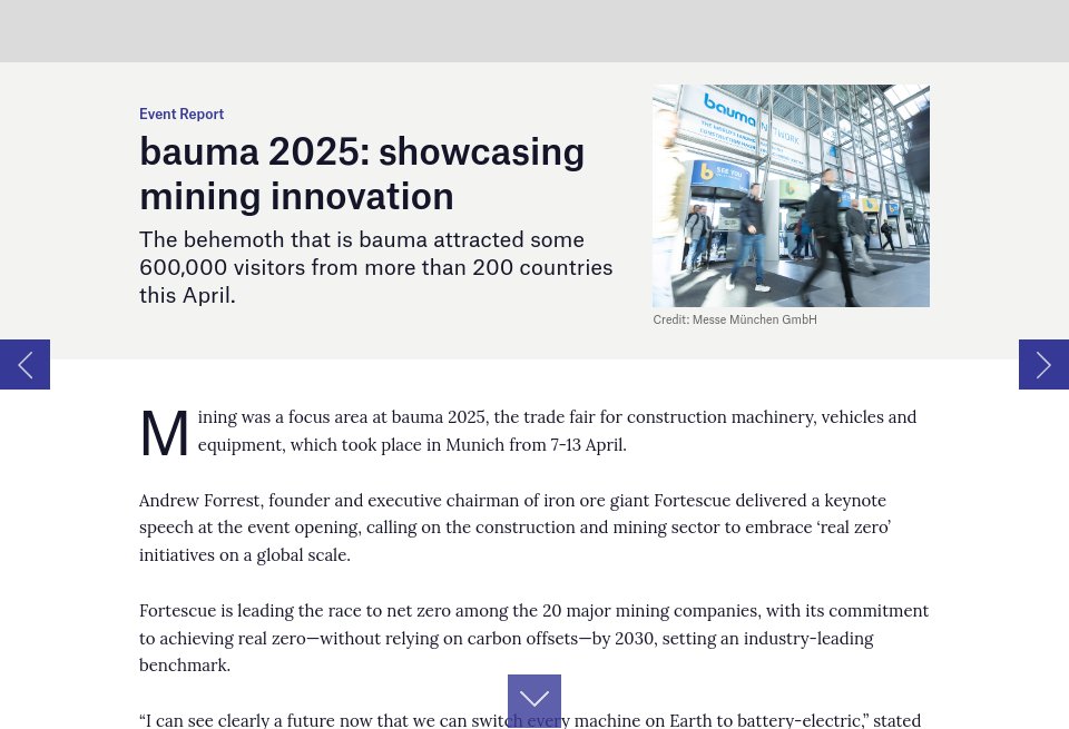 bauma 2025: showcasing mining innovation - Mine | Issue 152 | May 2025