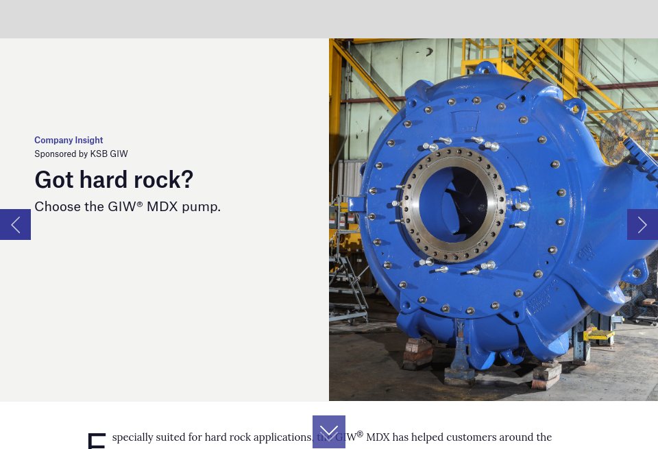 KSB GIW Company Insight - Mine | Issue 152 | May 2025