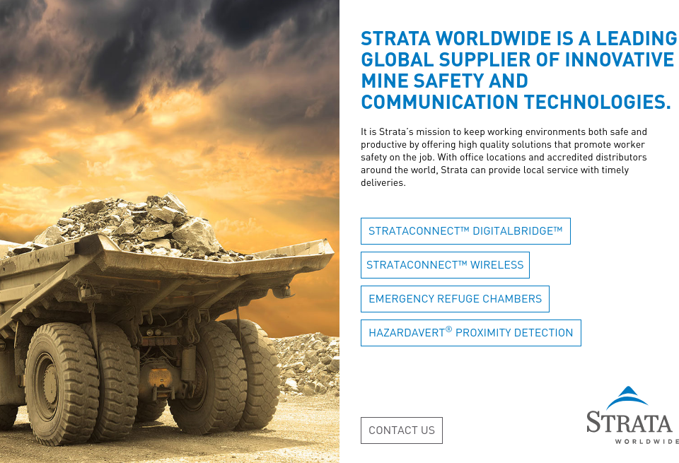 Strata Products - Mine Magazine | Issue 74 | November 2018