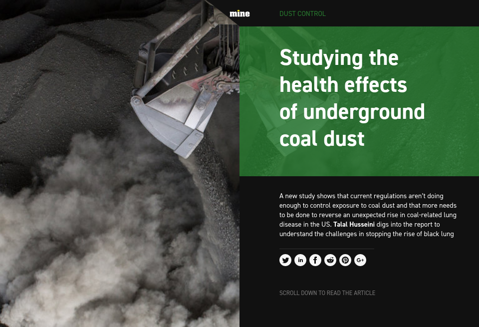 Studying the health effects of underground coal dust - Mine Magazine ...
