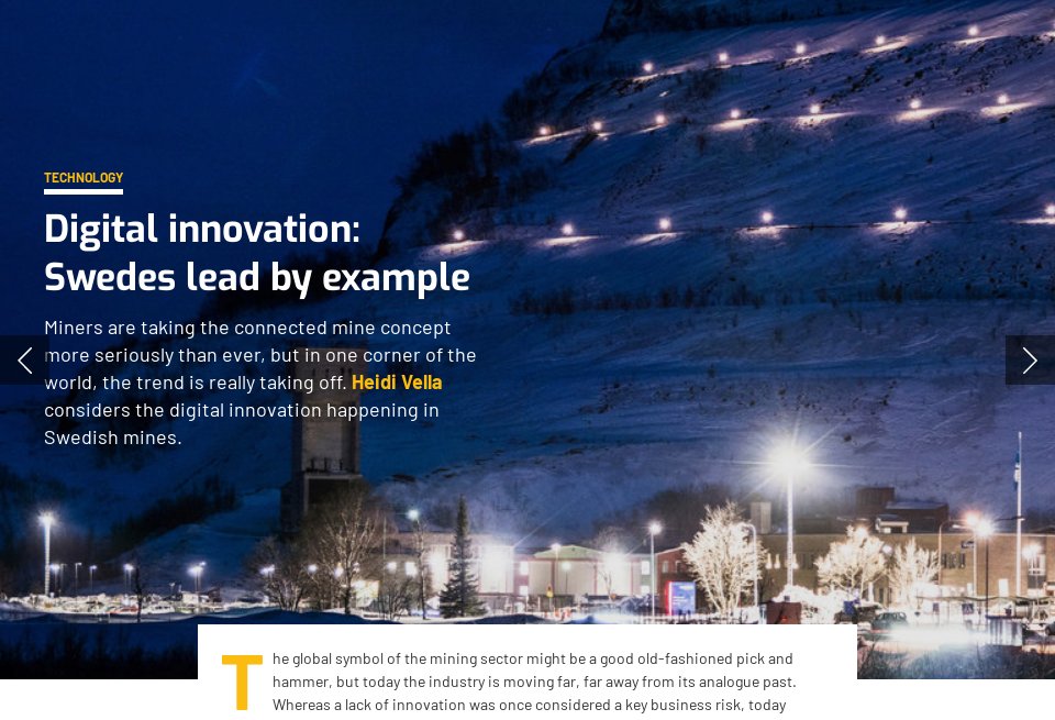 Digital innovation: Swedes lead by example - Mine | Issue 109 | October ...