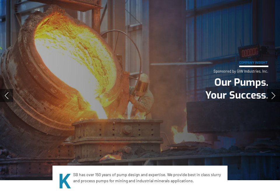 GIW Industries Company Insight - Mine | Issue 121 | October 2022