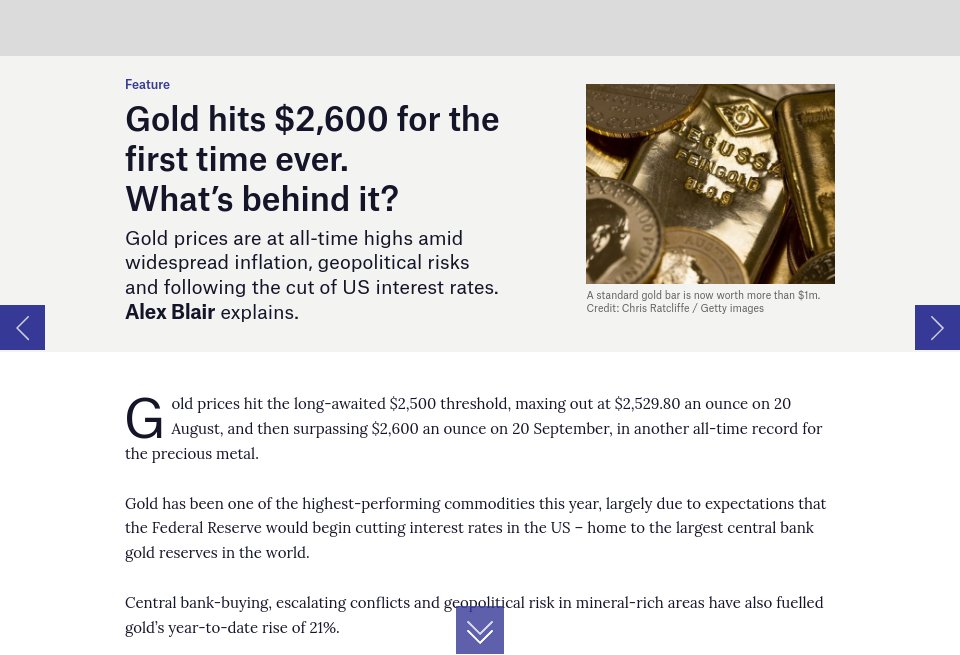 Gold hits $2,600 for the first time ever. What’s behind it? - Mine ...