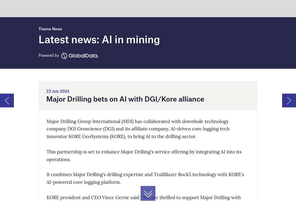 Latest news: AI in mining - Mine | Issue 145 | October 2024