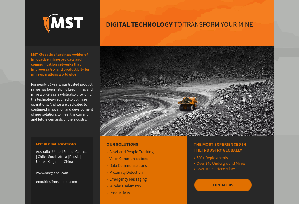 MST Global - Mine Magazine | Issue 72 | September 2018