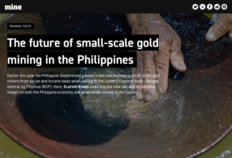 The future of small-scale gold mining in the Philippines - Mine | Issue ...