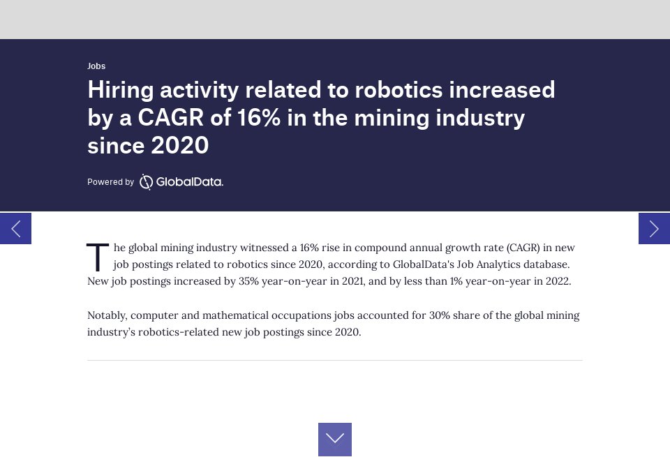 Robotics hiring trends in the global mining industry since 2020 - Mine | Issue 132 | September 2023