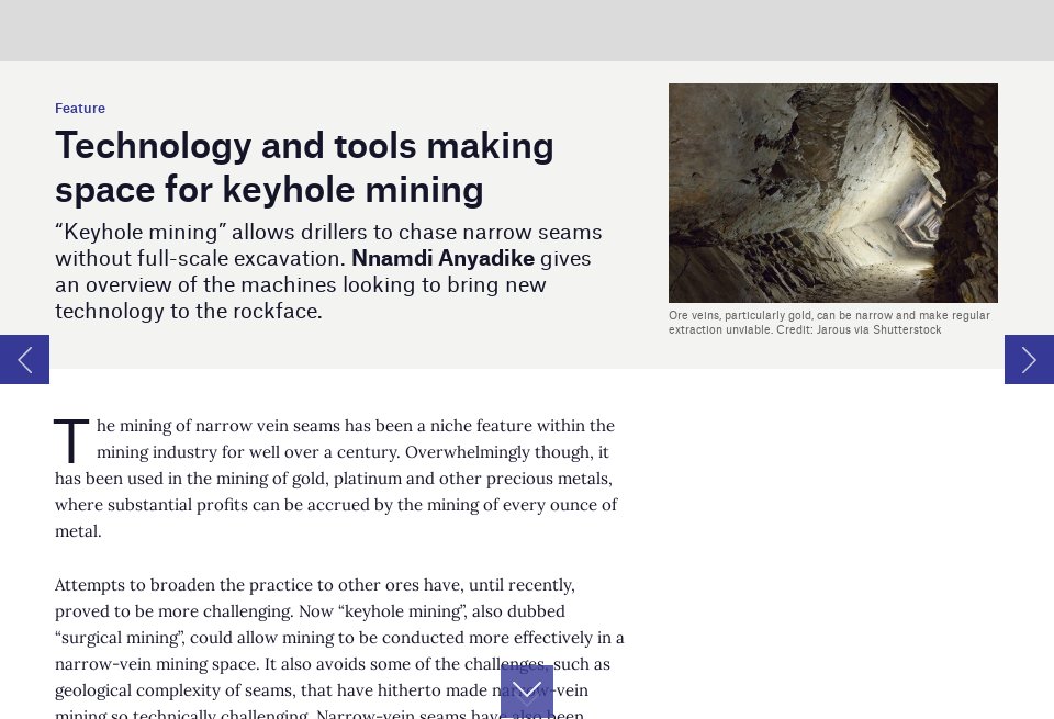 Technology and tools making space for keyhole mining - Mine | Issue 132 ...