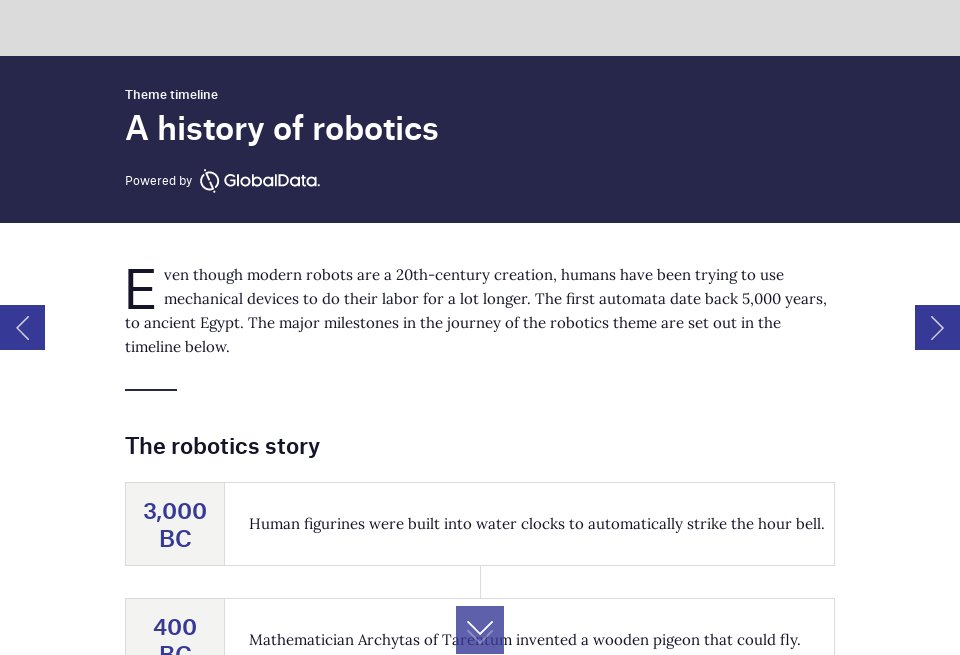 Timeline: Robotics - Mine | Issue 132 | September 2023