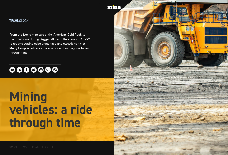 Mining vehicles: a ride through time - Mine Magazine | Yearbook 2018