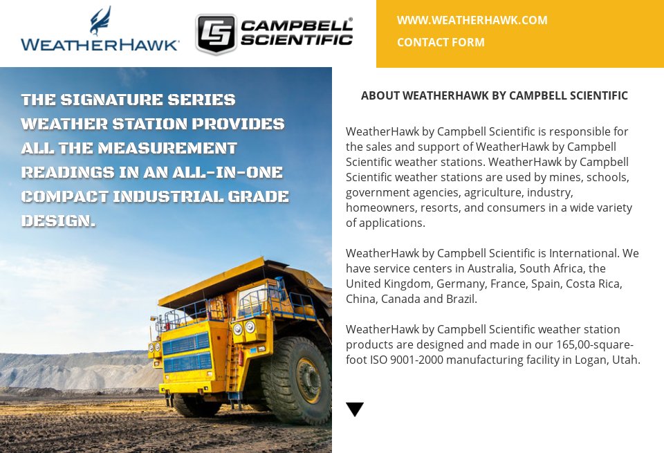 WeatherHawk - Mine Magazine | Yearbook 2019