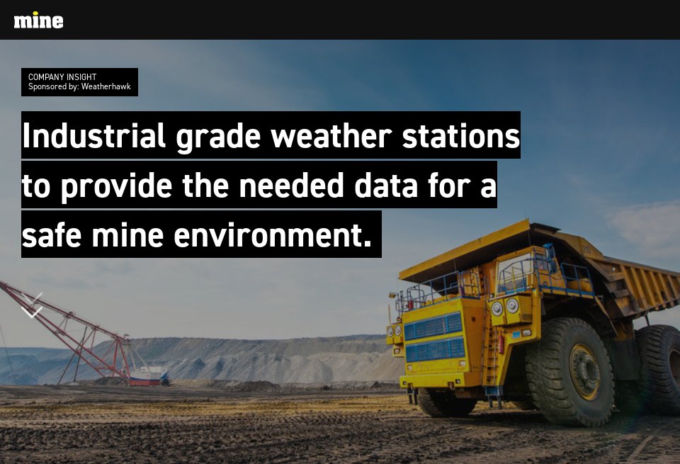 WeatherHawk Company Insight - Mine Magazine | Yearbook 2019