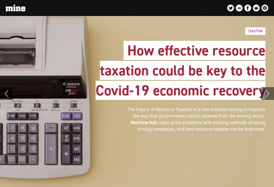 How effective resource taxation could be key to the Covid-19 economic ...