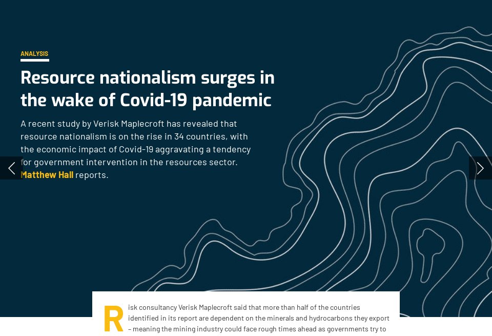 Resource nationalism surges in the wake of Covid-19 pandemic - Special ...